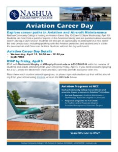 Aviation Career Day flyer – Nashua Community College